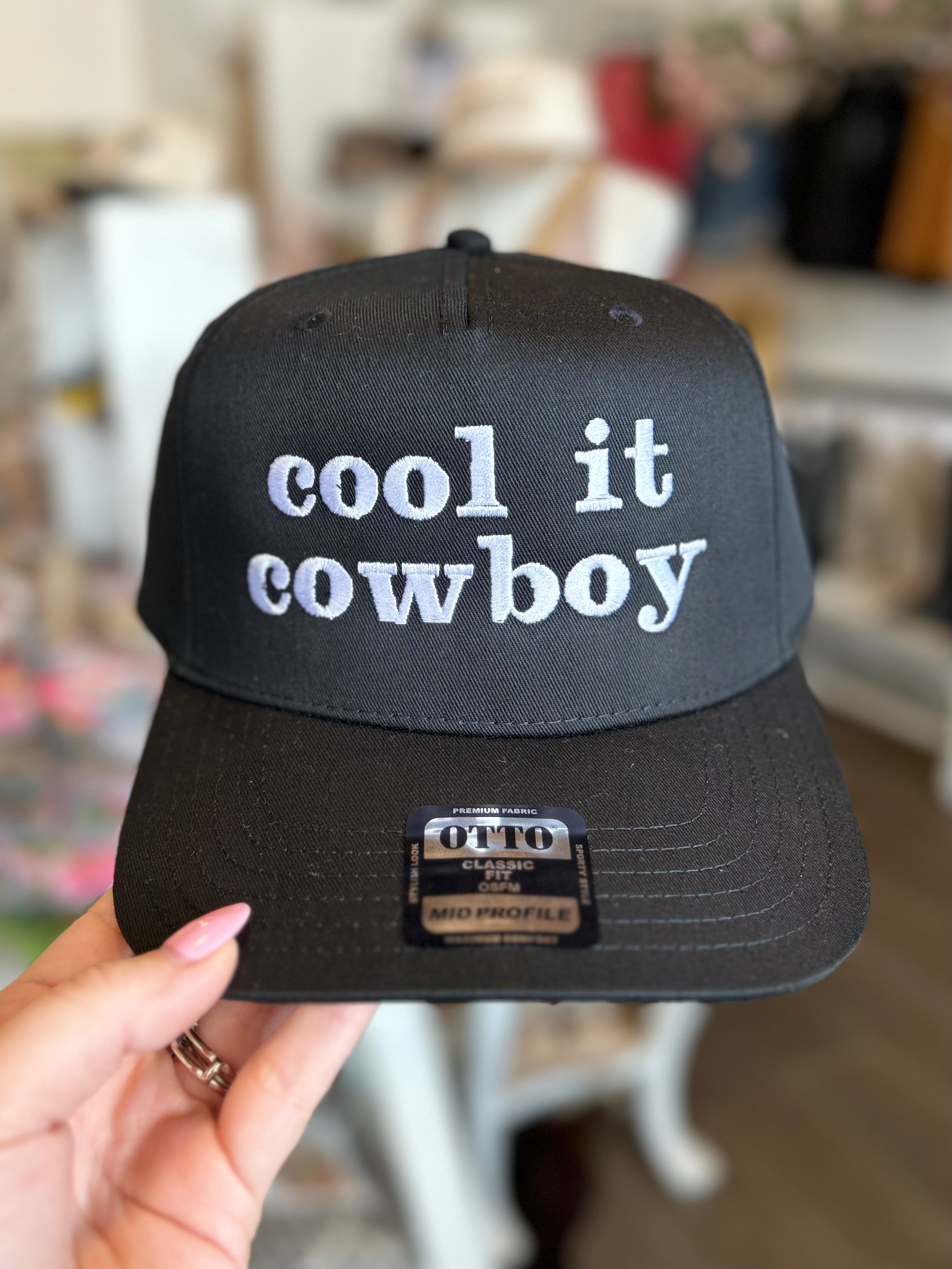 Cool it Cowboy Trucker Hat|Embroidered| – Howdy, Honey! Boutique